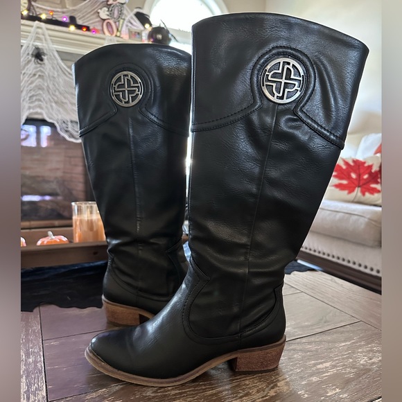 BareTraps | Shoes | Baretraps Paramount Black Faux Leather Boots | Poshmark